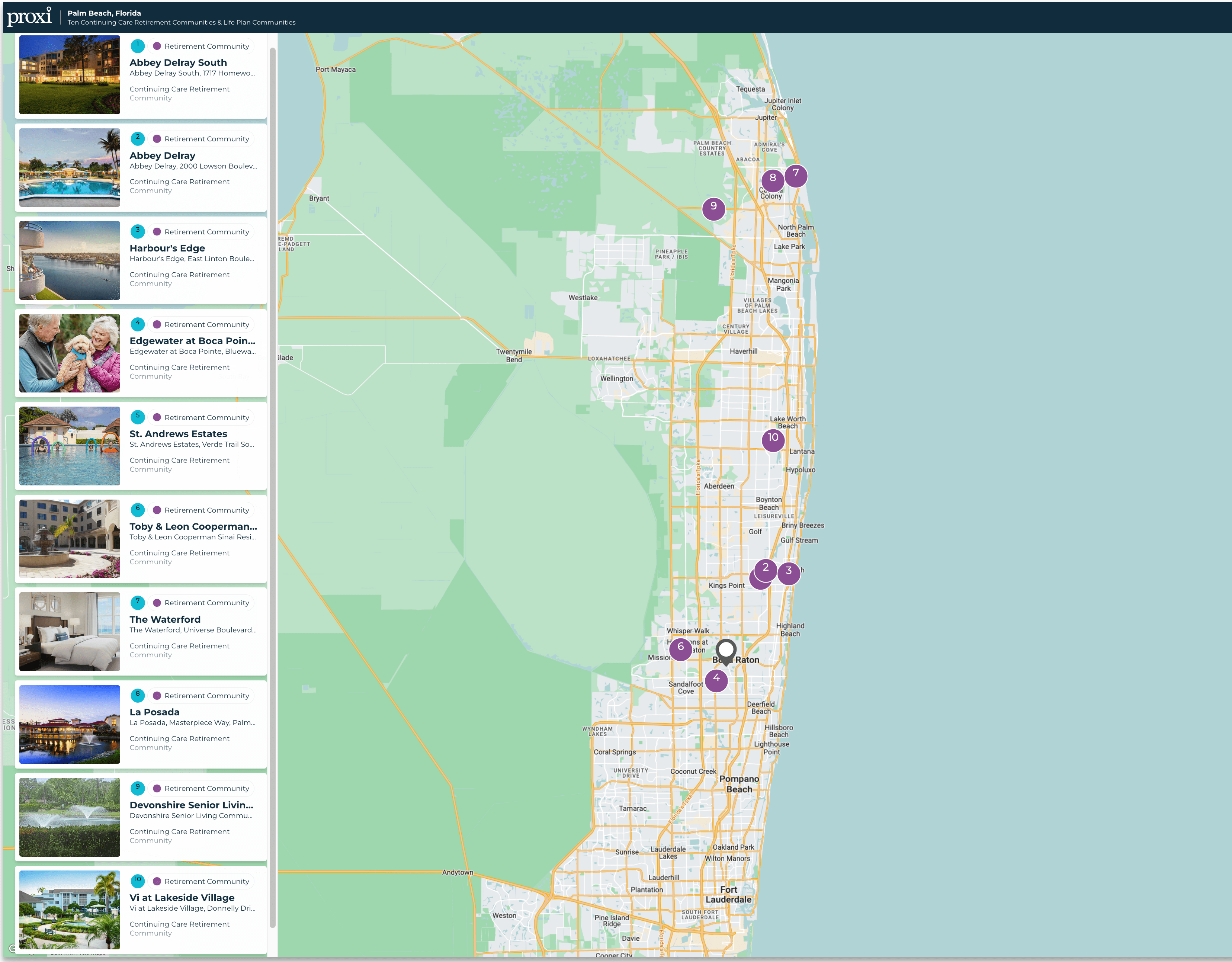 Palm Beach Florida CCRCs and Life Plan Communities